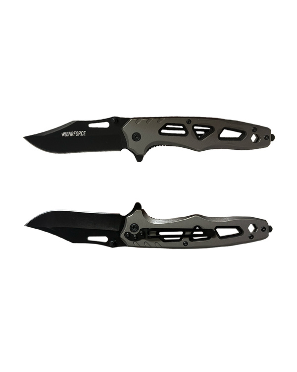 Grey Folding Tactical Knife - ENRFORCE